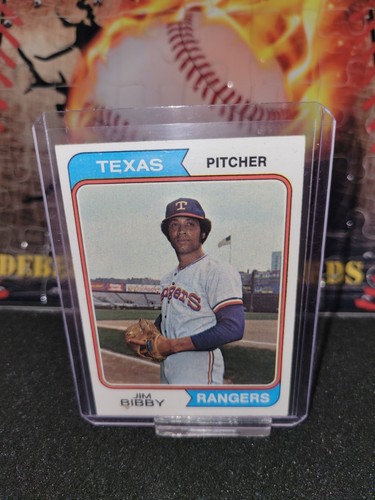 Jim Bibby 1974 Topps Baseball Card Texas Rangers #11 BLANK BACK VERY ...
