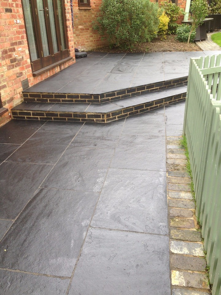 Black Slate Paving Patio Garden 100x100 Sample 15to20mm Thick FREE ...
