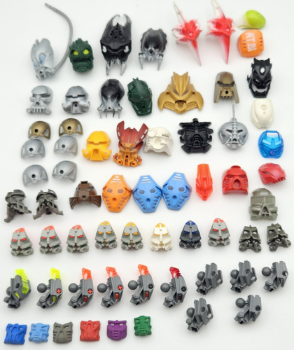 LEGO Bionicle HUGE Lot of Masks, Heads, Faces - 60+ Pieces Hero Factory ...