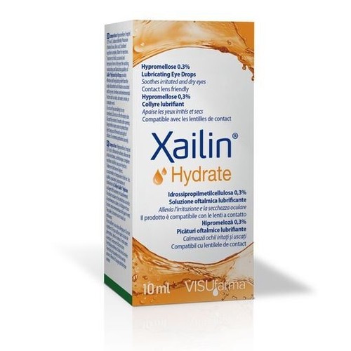Xailin Hydrate Hypromellose 0.3% Lubricating Eye Drops - 10ml x 2 ...