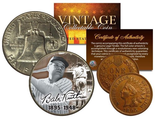 BABE RUTH LIFESPAN US COIN SET (Year 1895 & 1948 Coins) | eBay
