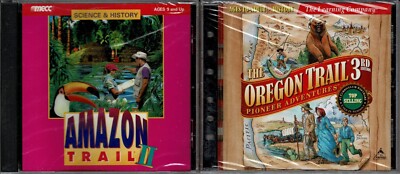 Oregon Trail 3rd Edition & Amazon Trail II PC Both New XP Wild West ...