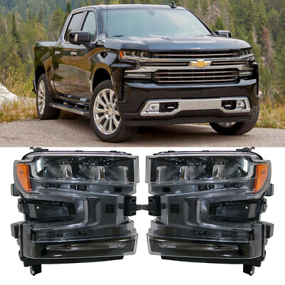 For 2019 2020 2021 Chevrolet Silverado 1500 LED Headlights Headlamps LH ...