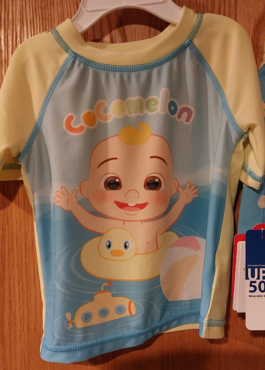 New Infant Boy Cocomelon JJ Swim Rash Guard Set 18 month UPF 50 -4538 ...
