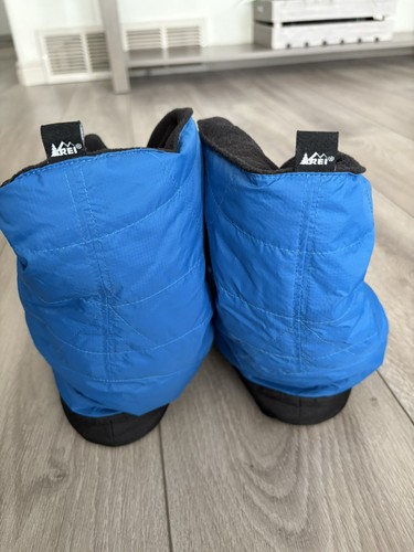 REI Duck Down Blue Fleece Lined Camping Booties Slippers Boots Men’s ...
