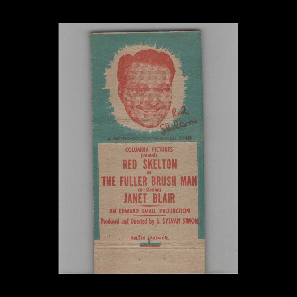 Matchbook Cover Stripped Feature Red Skelton Fuller Brush Man | eBay