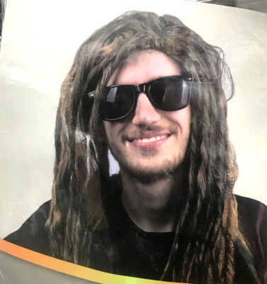 Men's Dreadlocks Wig Brown Rapper Ghetto Rasta Long Hair Wig Dress Up ...