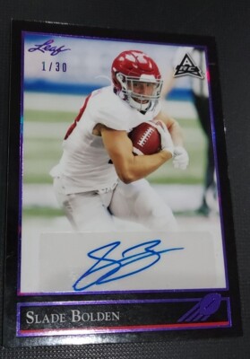 2022 Leaf Purple 1/30 Auto RC Slade Bolden BG-SB1 Alabama Crimson Tide ...
