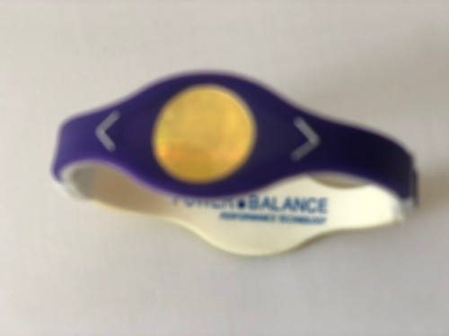 2 PCS Purple & Yellow Power Balance Energy Bracelet Game Day Wristband ...