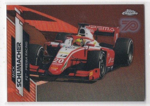 2020 Topps Chrome Formula 1 Racing #75 Mick Schumacher 70th Orange ...