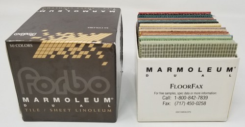 Forbo Mamoleum Dual Tile Sheet Linoleum 30 Colors Sample Box | eBay
