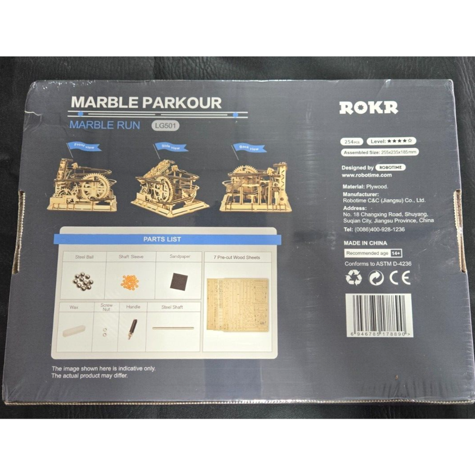 ROKR Marble Parkour Marble Run 3D Wooden Puzzle LG501 Physics Game ...