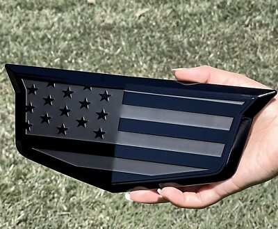 2021-24 American Black Flag Overlay Metal Emblem for Cadillac Escalade ...