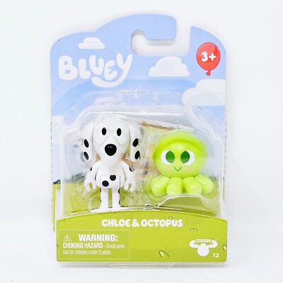 Bluey & Friends CHLOE & OCTOPUS Mini 2.5" Figure & Accessory Pack Moose ...