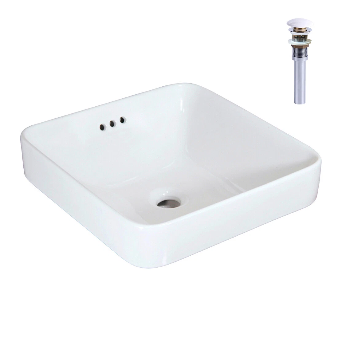 Square Bathroom Drop In Sink