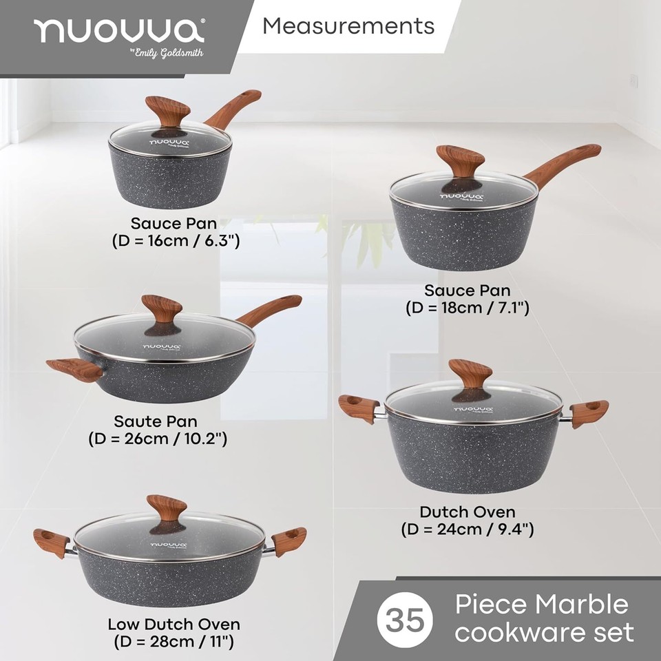 Marble Cookware Collection: Frying Pans, Woks, Sauté Pans, and ...