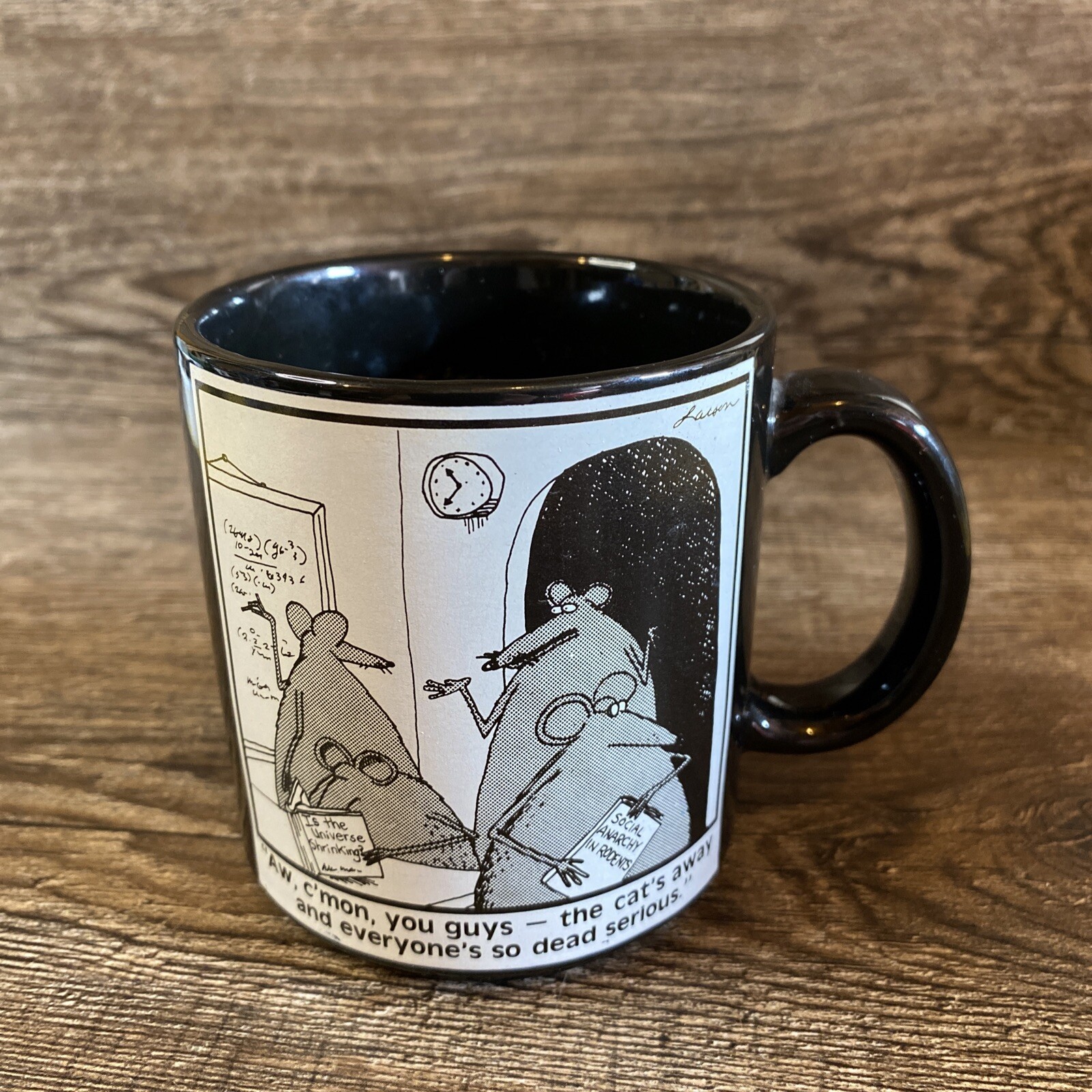 Far Side Coffee Mug Gary Larson The Cats Away Mouse Mice Vintage 1985 ...