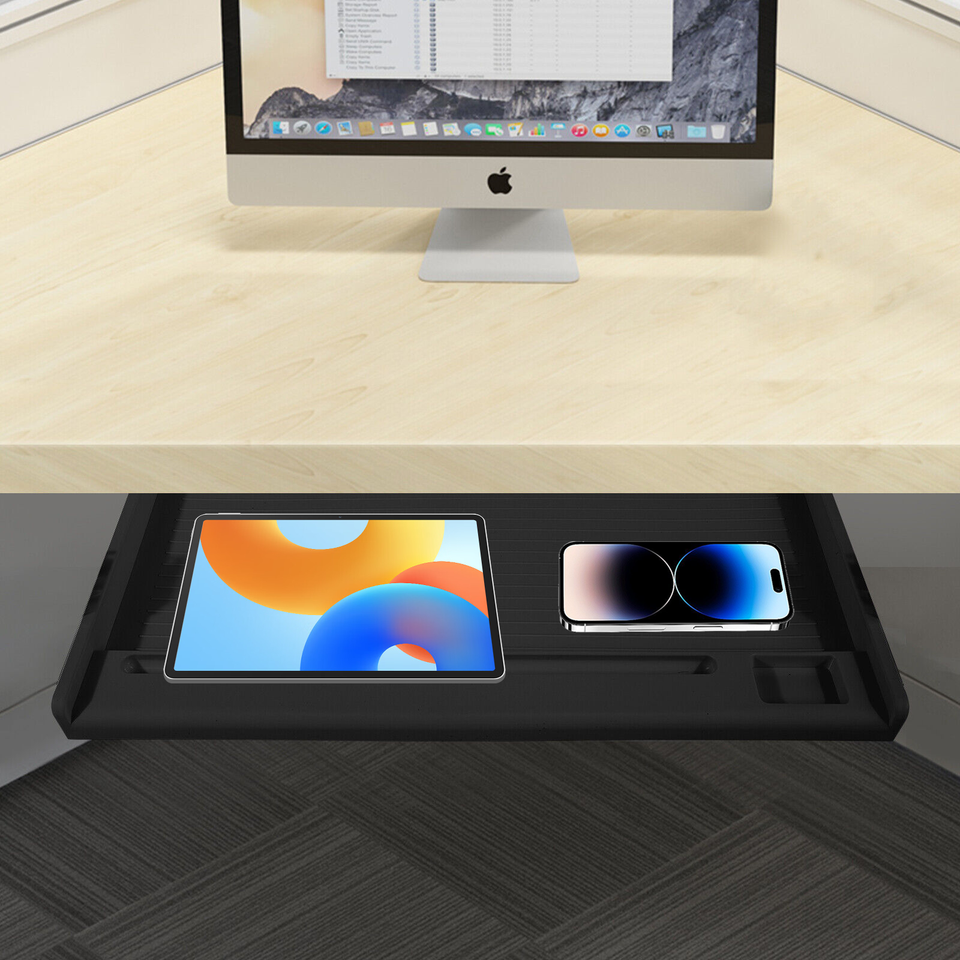 Steel Slide Out Desk Keyboard Pull Out Tray Under Drawer Shelf Pen ...