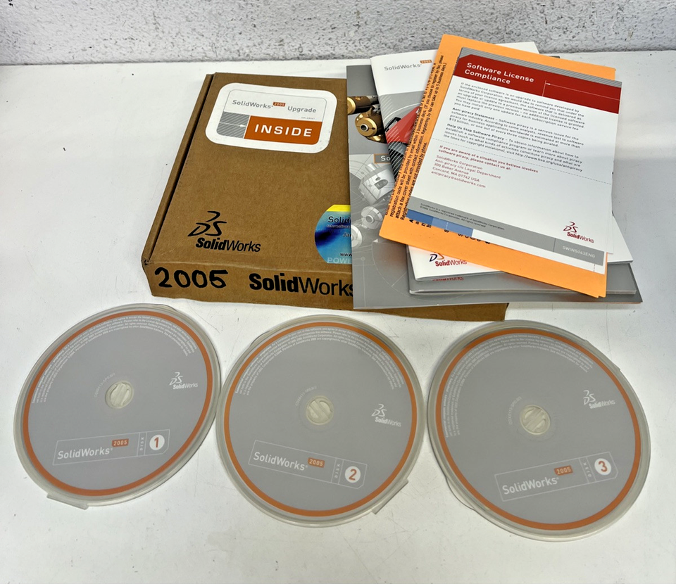 Solidworks 2005 Software DISCS + Book *NO KEY SERIAL* | eBay