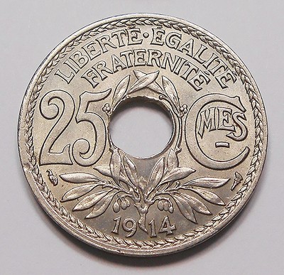 France 1914 25 Centimes GEM MS BU ** MAGNIFICENT Monogram Type WWI ...