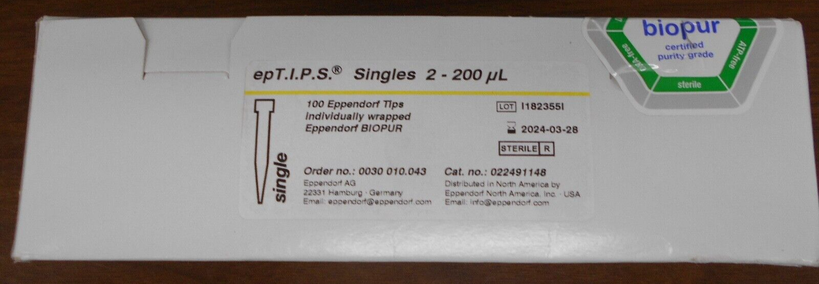 Eppendorf 022491148 Biopur epTIPS Singles Pipette Tip Individually ...