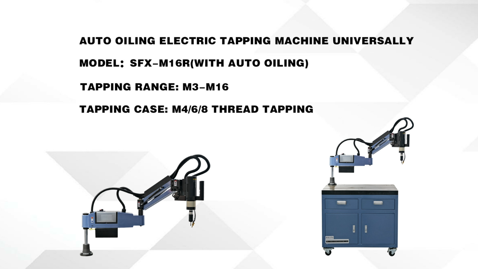 US Stock SFX-M16R Electric Tapping Machine M3-M16 Tapping Arm Auto Add ...