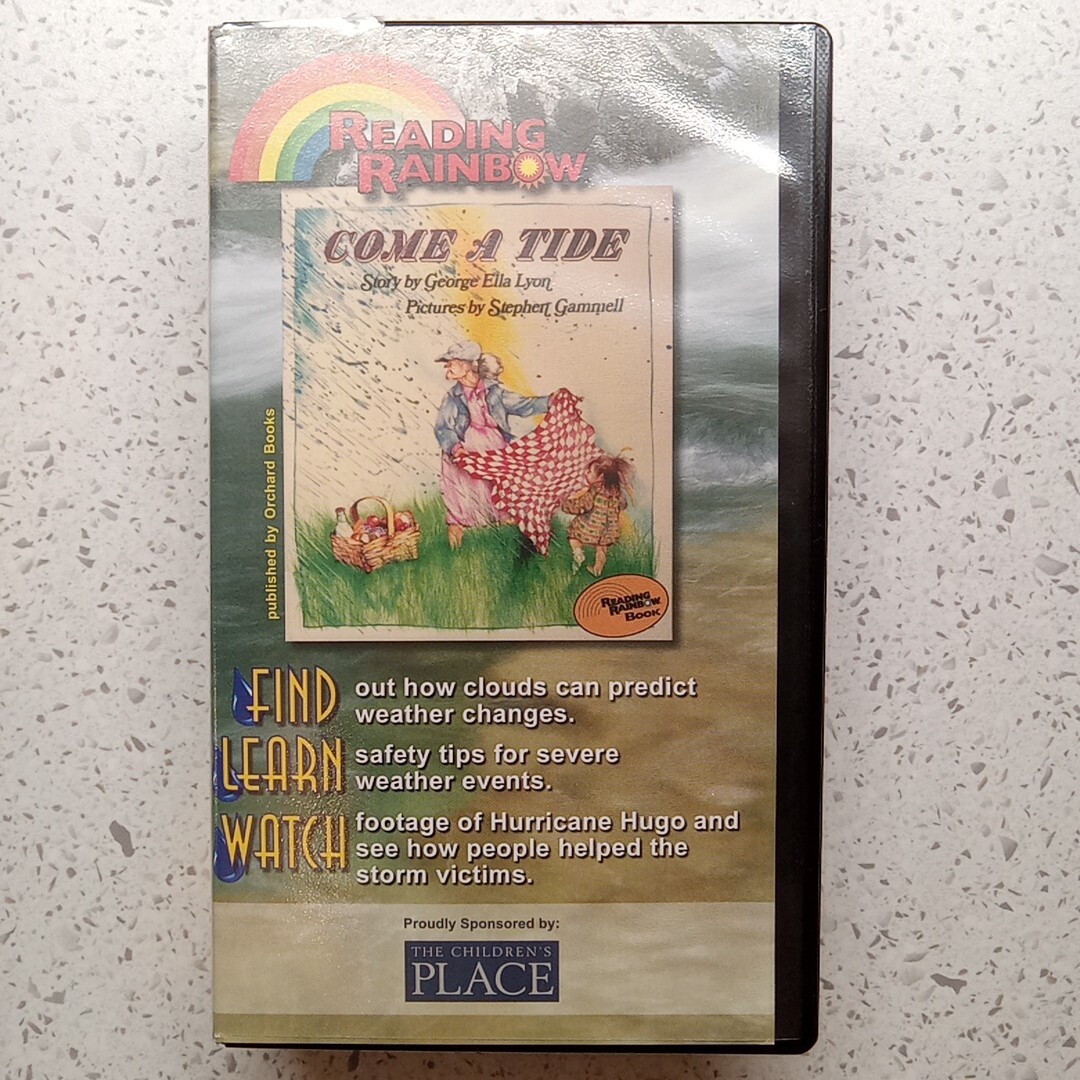 Reading Rainbow VHS "Come a Tide" Episode #086/155 LeVar Burton ExLib ...