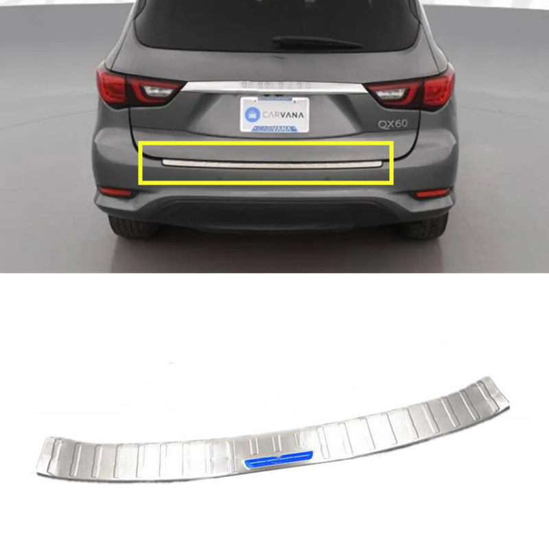 For 2016-2020 INFINITI QX60 silver Rear Bumper Trunk Sill Plate Cover ...