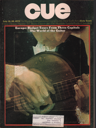 New York Cue Magazine July 14 1975 Bob Dacey Cipa Mishia Dichter ...
