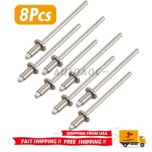 8x Nos Dash Rivets Stainless Steel For GM Ford Chrysler AMC VIN Door ...
