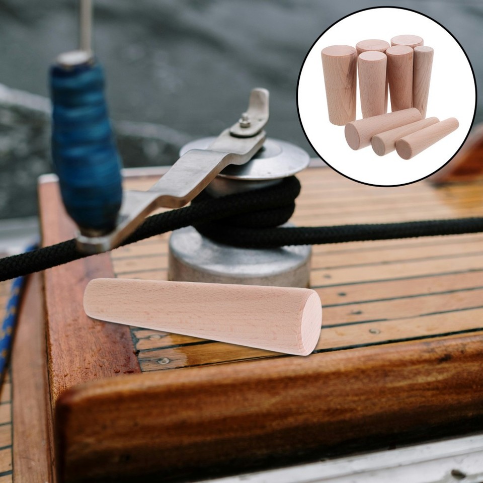9 Pcs Wood Boat Plugs Tapered Drain Plugs Marine Yacht Emergency ...