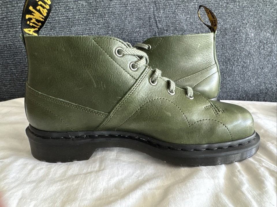 Doc Martin Church Buckingham Seaweed Green Leather Boots, Brand New ...