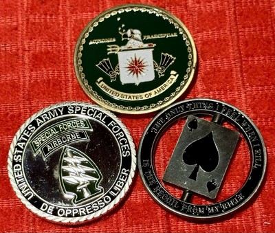 CIA Challenge Coin Set ARMY SPECIAL FORCES CIA SAD Sniper SOG USASOC SF ...