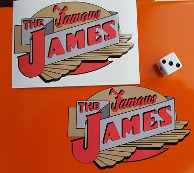 The Famous James Motorcycle Stickers x 2 Vintage Decals | eBay UK