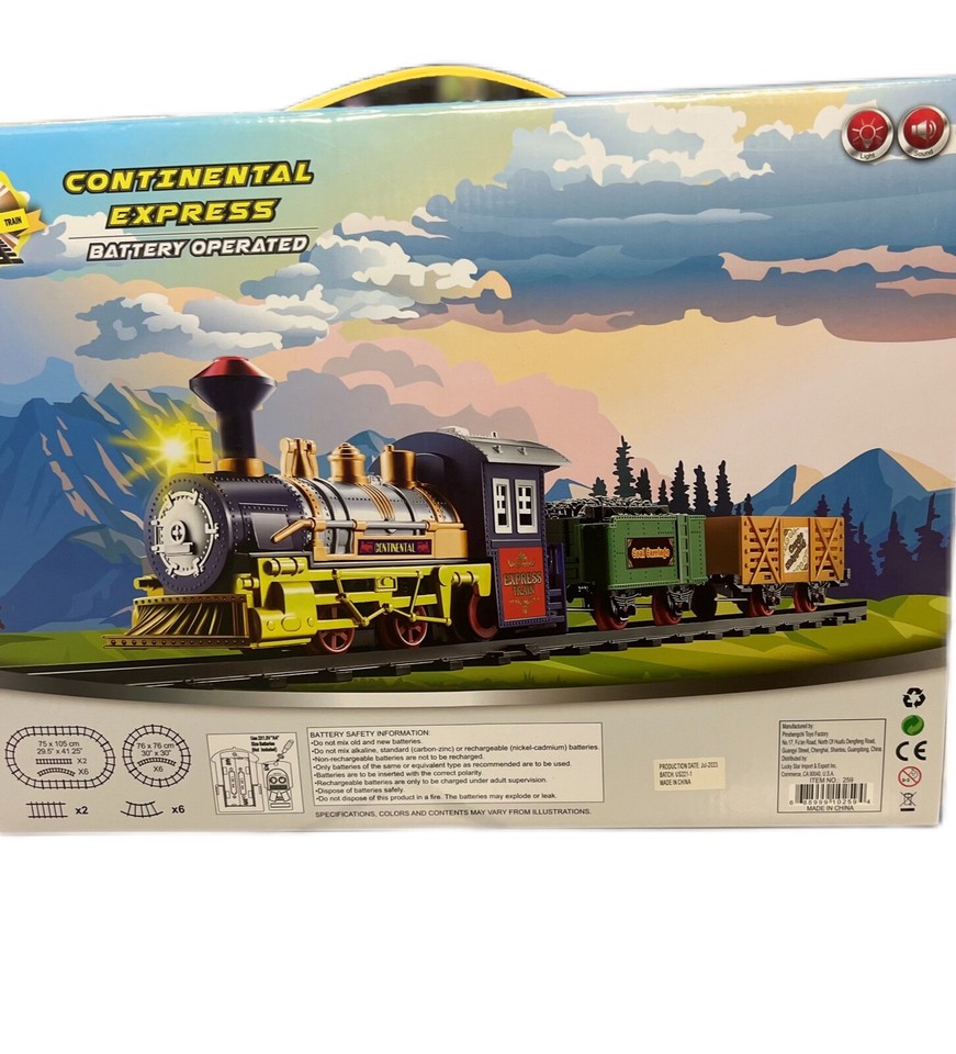 Classic Continental Express Train Set & Tracks with Lights & Sound | eBay