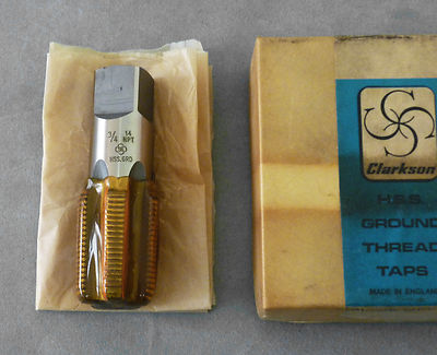 Clarkson HSS 3/4’’x 14 Tpi 5 Flute NPT Ground Tap | eBay