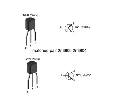 matched pair 2n3906 2n3904 case: TO92 - for synth | eBay