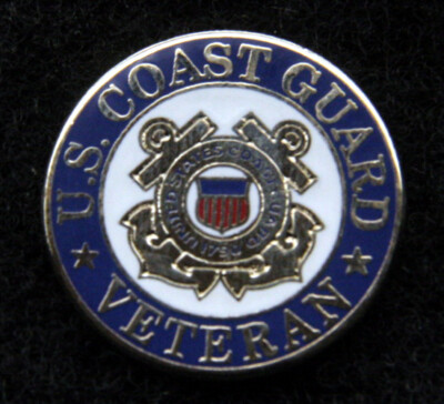 US COAST GUARD VETERAN LAPEL HAT PIN UP USCG RETIREMENT PROMOTION GIFT ...