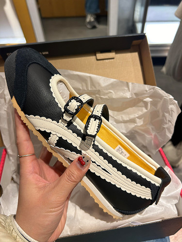 2025 Patou x Onitsuka Tiger Mexico 66 Mary Jane Shoes Black/White Ballet Flats | eBay