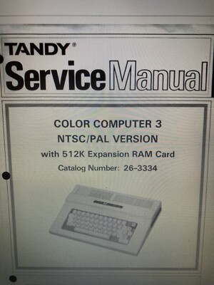 Tandy Color Computer 3 Ntsc Pal 26-3334 Service Manual | eBay