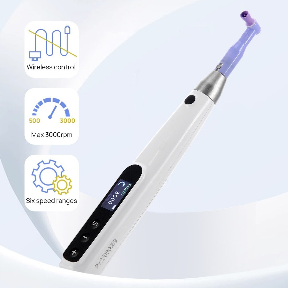 Cordless Dental Hygiene Prophy Handpiece 360° Swivel & 2 Prophy Angles ...