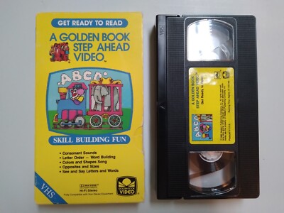 Golden Book Step Ahead Video: Get Ready to Read (VHS, 1986) Skill ...