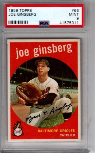 1959 Topps #66 Joe Ginsberg - PSA 9 Complete set being listed | eBay