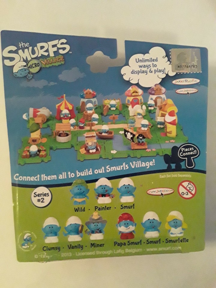 Smurfs Micro Village Papa Smurf Smurf Smurfette Micro Smurf 3 Pack | eBay