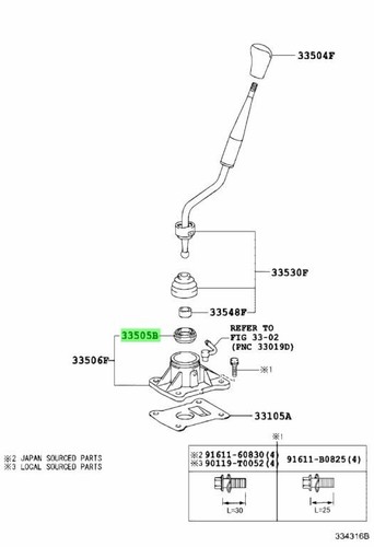 Toyota Genuine Factory Manual Shift Bushing 33505 - 35020 | eBay