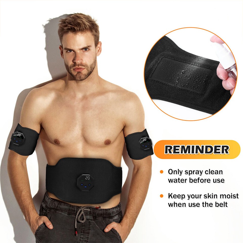 Electric Muscle Toner Simulation ABS Fat Burner Toning Belt Belly ...