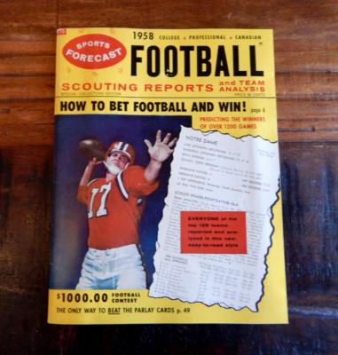 1958 SPORTS FORECAST FOOTBALL MAGAZINE DON MEREDITH SMU + COLLEGE PRO ...