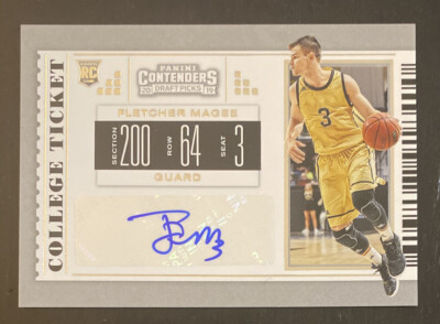 Fletcher Magee RC Auto 2019 panini Contenders Draft Picks College ...