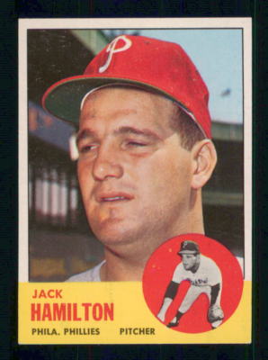1963 TOPPS BASEBALL # 132 JACK HAMILTON 12750 | eBay