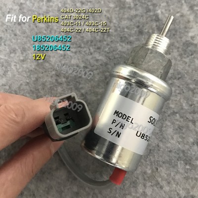 U85206452 Electric Shutoff Stop Solenoid 185206452 12V for Perkins 404D ...